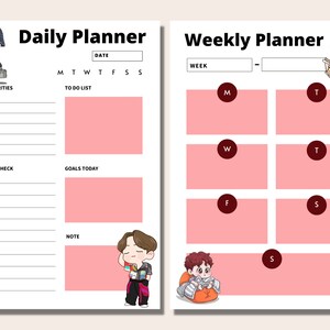 BTS Jhope Daily, Weekly Monthly Planner | BTS Stationary | Planner ...
