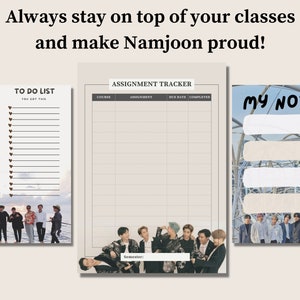BTS Planner BTS Planner Bundle BTS Stationary Digital Planner 182 Pages ...