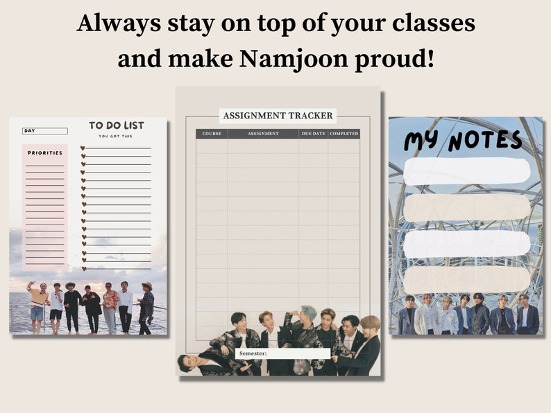 BTS Planner BTS Planner Bundle BTS Stationary Digital - Etsy