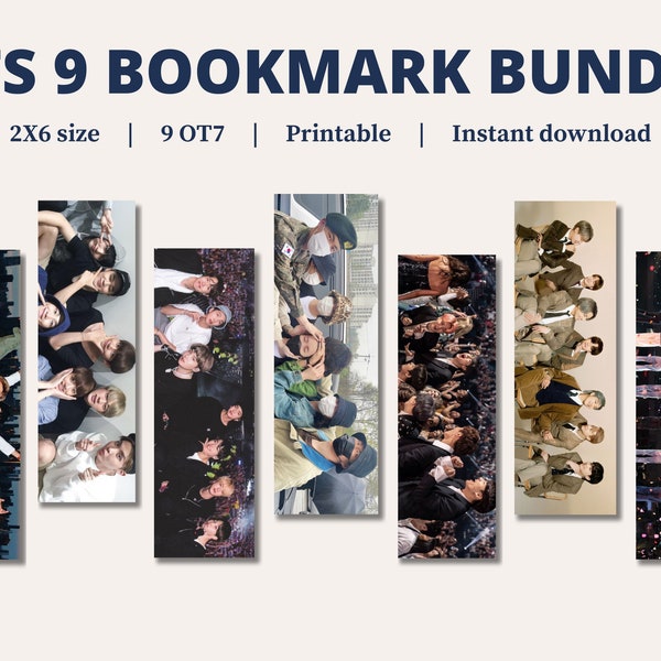 Bts Printable Bookmark - Etsy