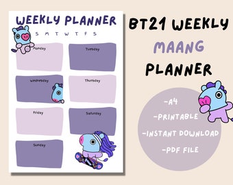 BTS Planner BTS Weekly Planner BTS Stationary Planner - Etsy
