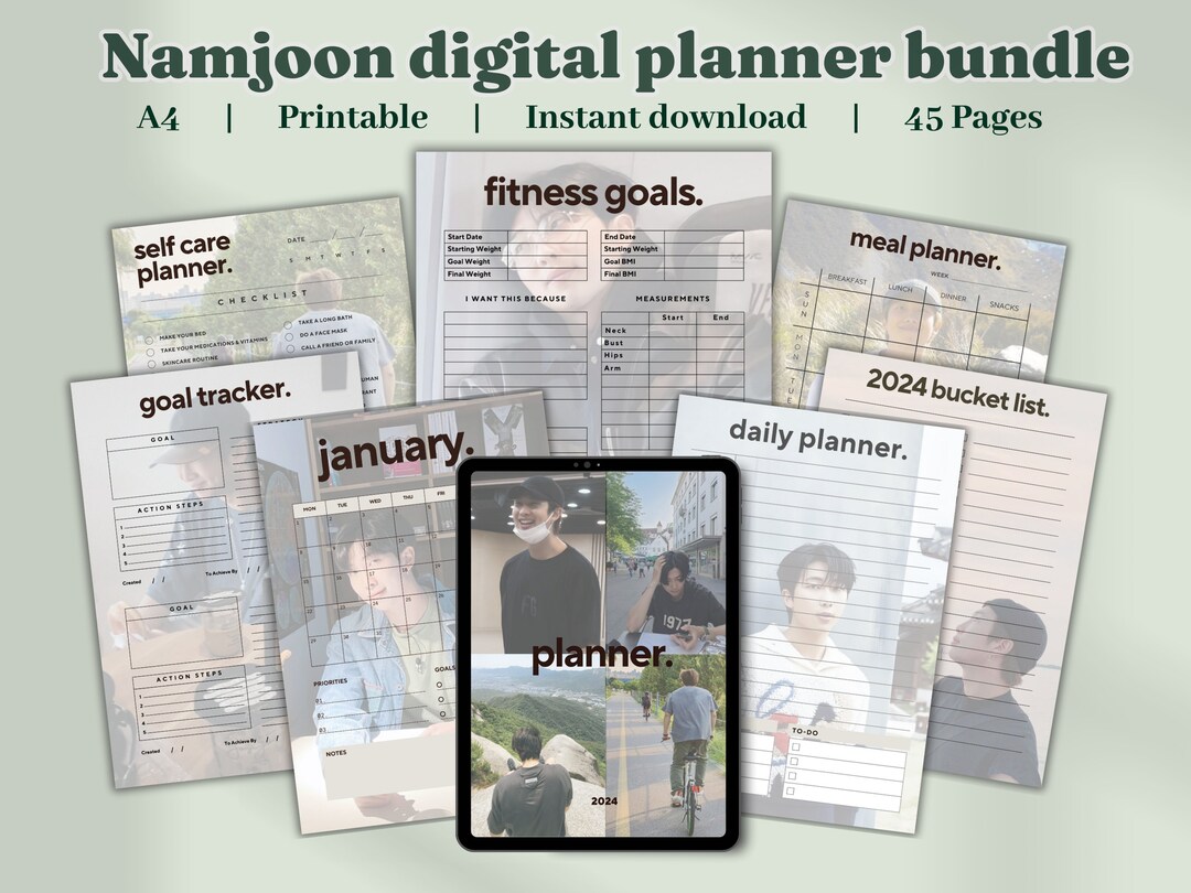 BTS RM Ultimate Planner | BTS Planner Bundle | Bts Stationary | Digital ...