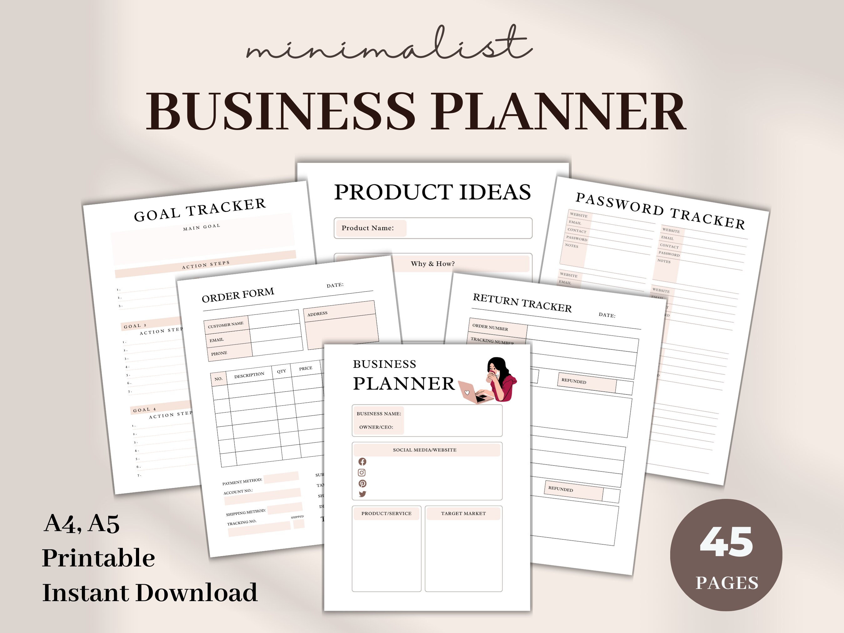Business Planner Bundle | Planner Bundle | Small Business | Minimalist ...