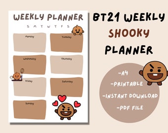 BTS Planner BTS Weekly Planner BTS Stationary Planner - Etsy