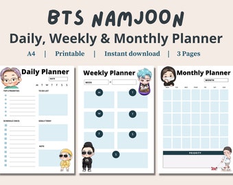 BTS Planner BTS Weekly Planner BTS Stationary Planner - Etsy