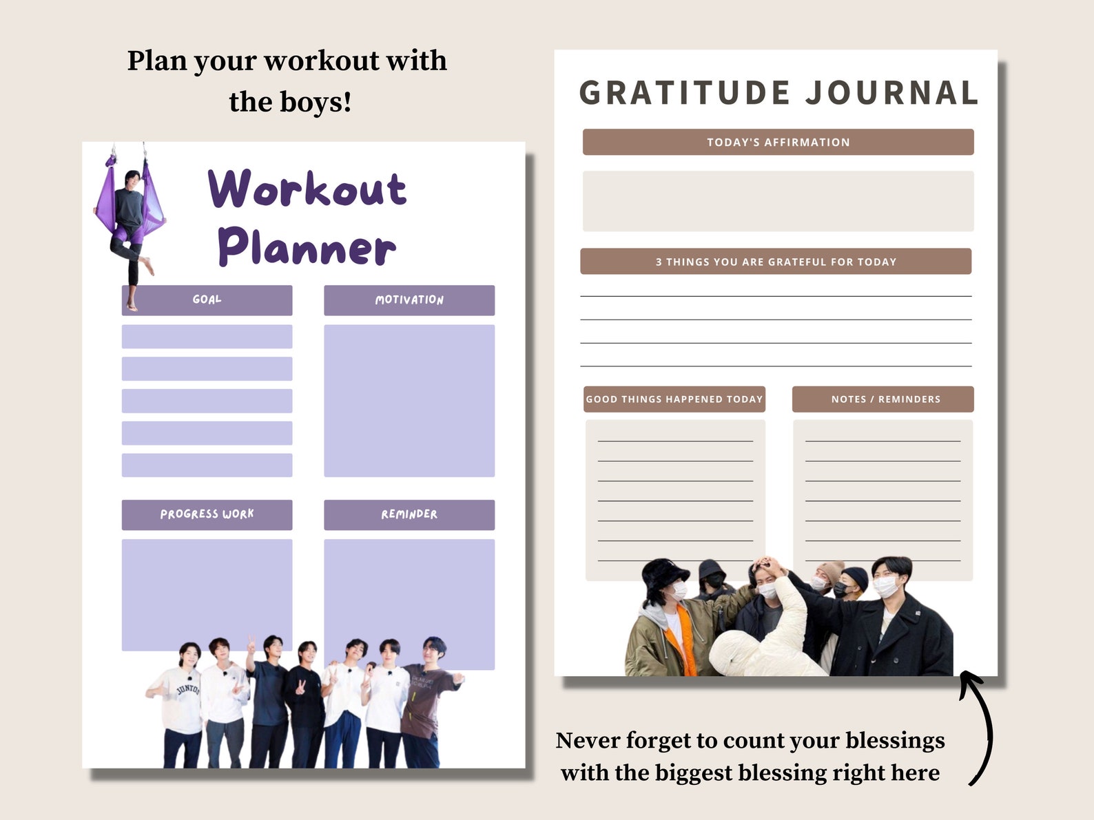 BTS Planner BTS Planner Bundle BTS Stationary Digital - Etsy