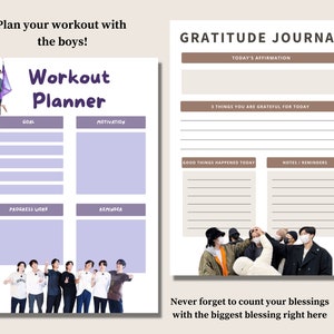 BTS Planner BTS Planner Bundle BTS Stationary Digital Planner 182 Pages ...
