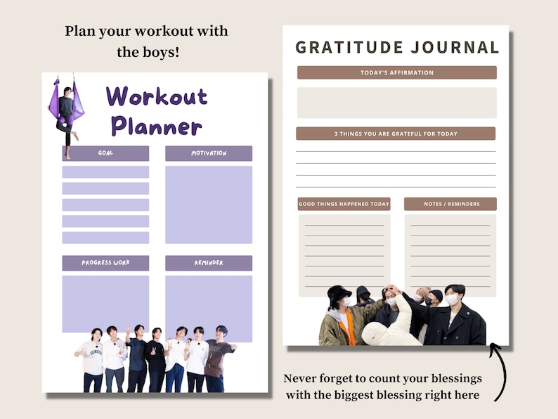 BTS Planner BTS Planner Bundle BTS Stationary Digital - Etsy