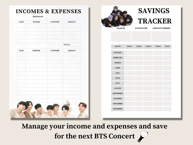 BTS Planner BTS Planner Bundle BTS Stationary Digital - Etsy