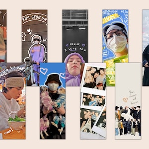 BTS Bookmark Bundle | Printable Bookmarks | Set of 9 | 2x6 Size ...