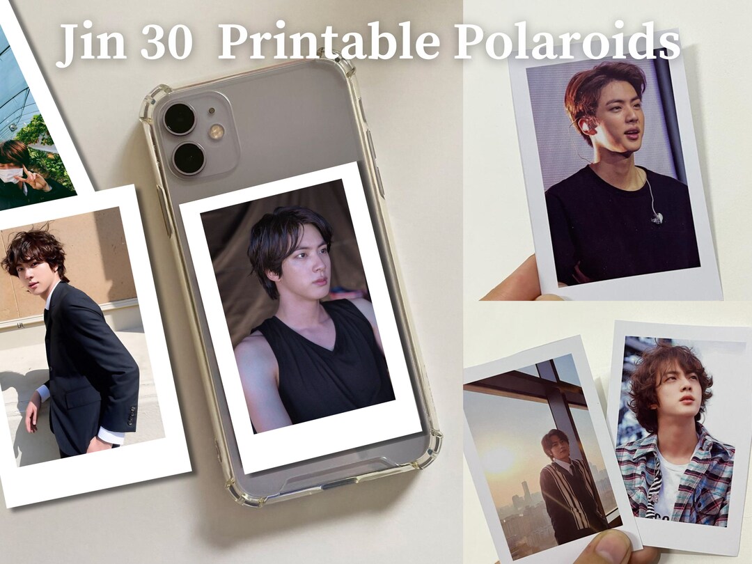BTS Jin 30 Polaroids Bundle | Printable Polaroids | 30 | Instant Download | Pdf and ZIP File ...