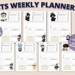 BTS Planner BTS Weekly Planner BTS Stationary Planner - Etsy