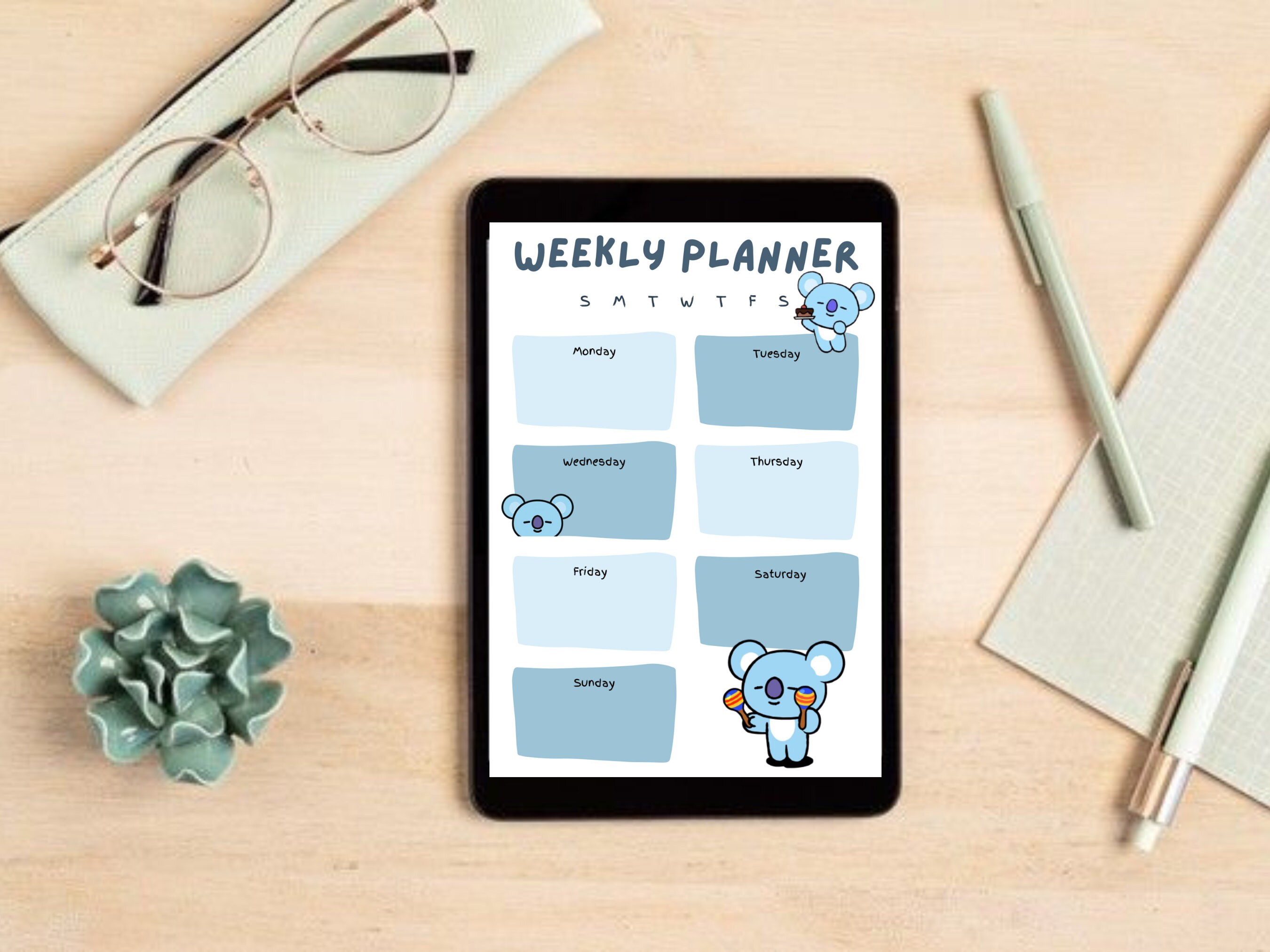 BT21 Weekly Planner Koya BT21 Printable Planner BTS Weekly Planner A4 ...