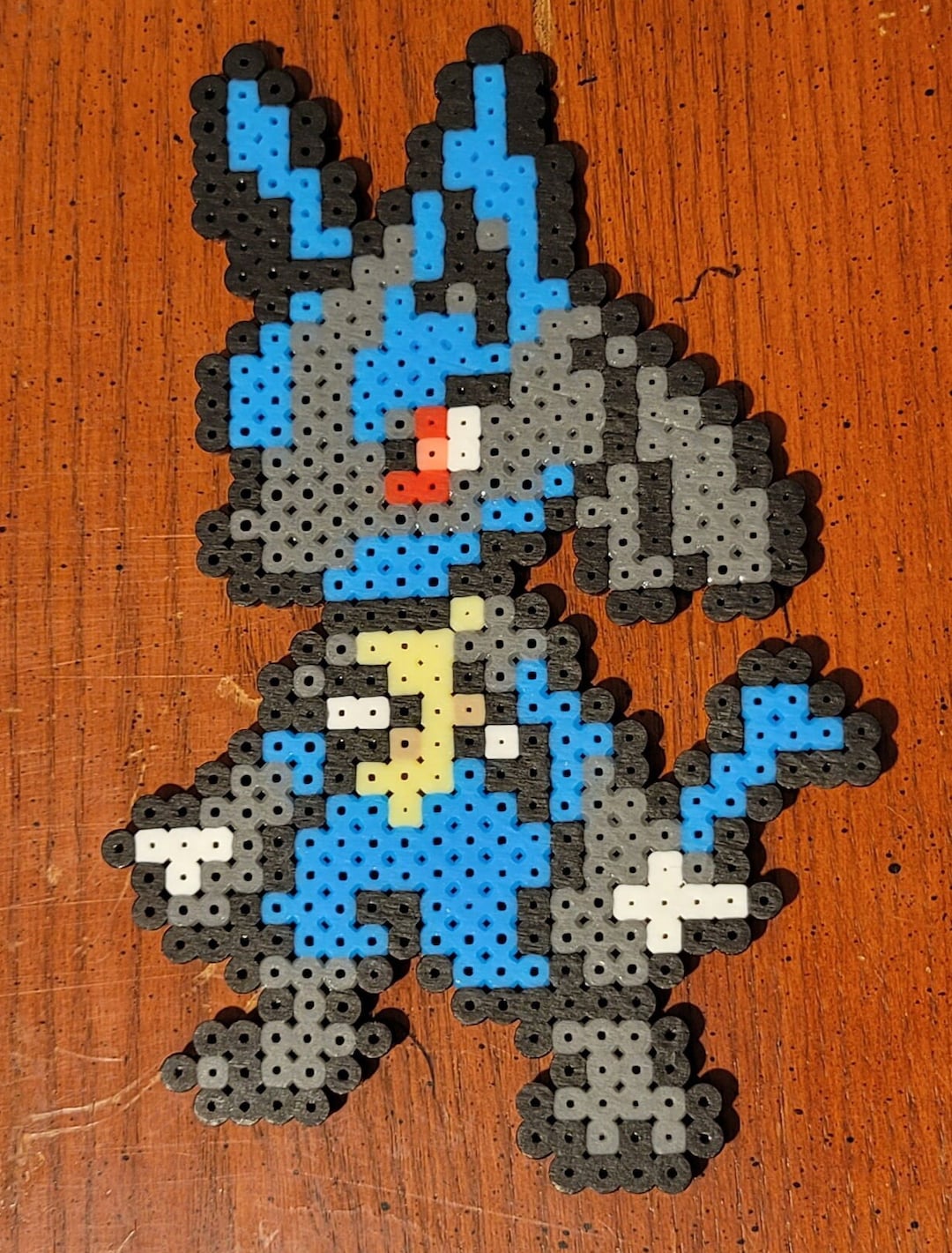 Lucario Sprite Perler Bead Art 6 Inch. Shiny Colors Available - Etsy