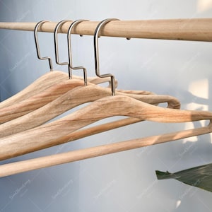 Solid Wood Clothes Hangers: Rustic Shirt Hanger - Etsy
