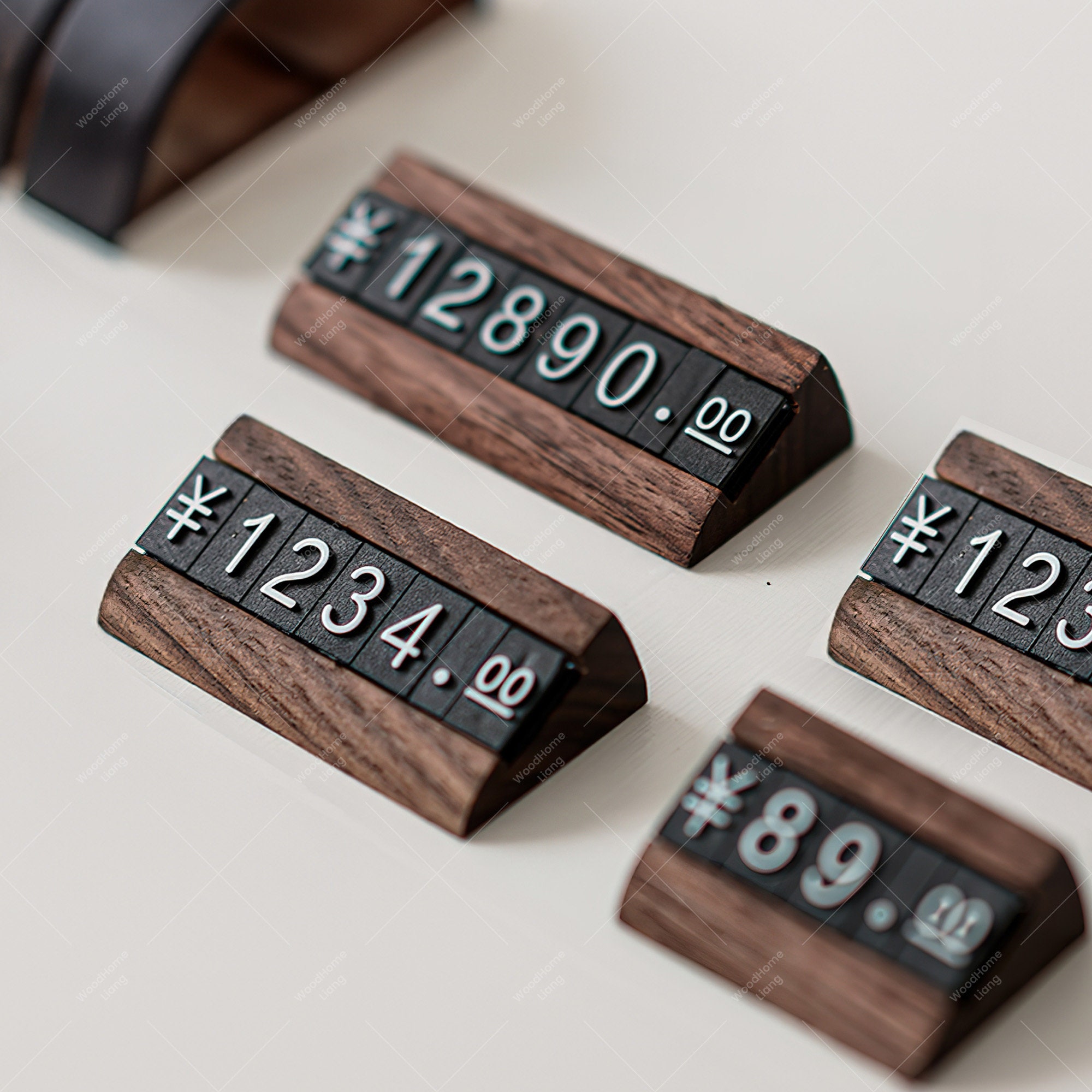 Black Walnut Wood Price Tag Stands: Retail Display - Etsy