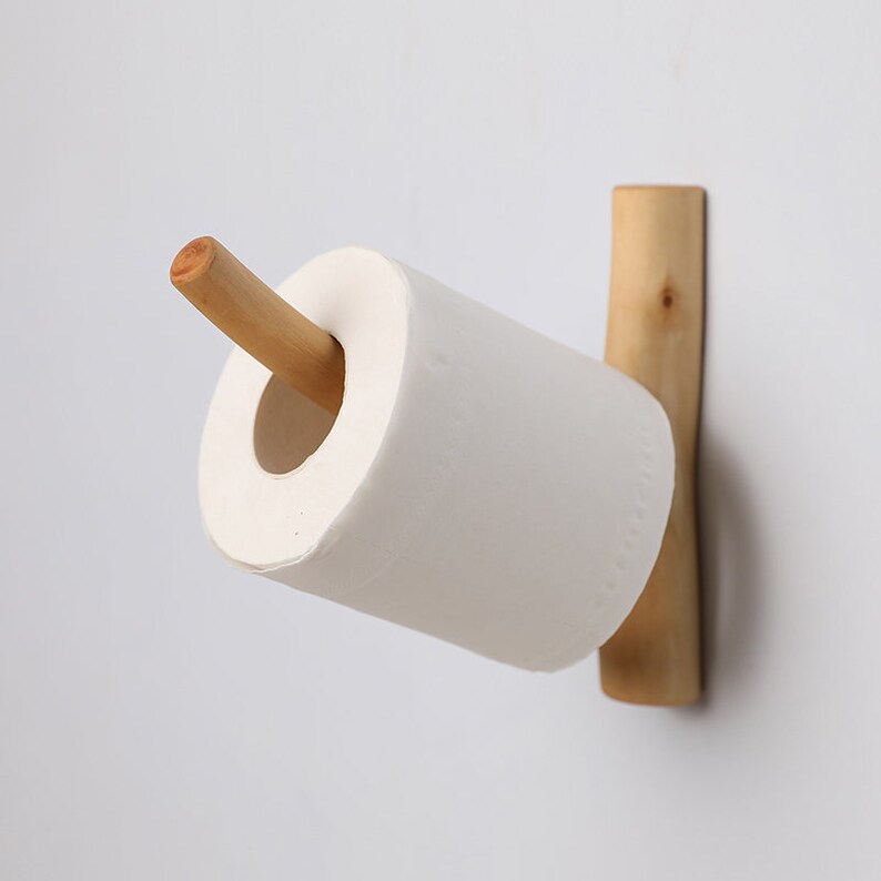 Wood Branch Paper Roll Hanger Toilet Paper Holder Kitchen - Etsy