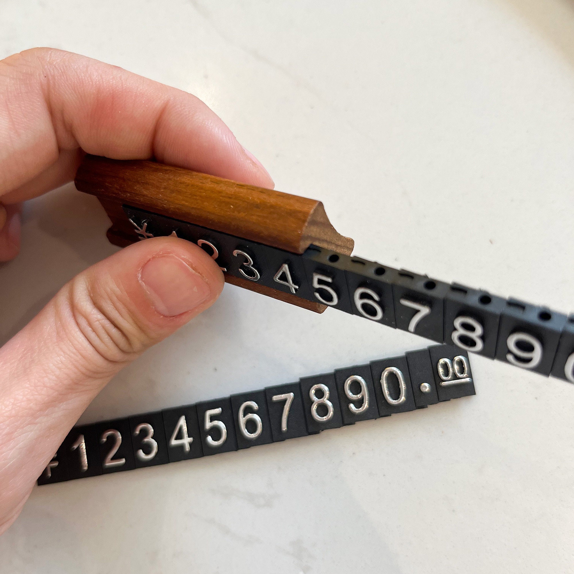 Walnut/beech Wood Price Tag Stands, Retail Display Numbers Price ...