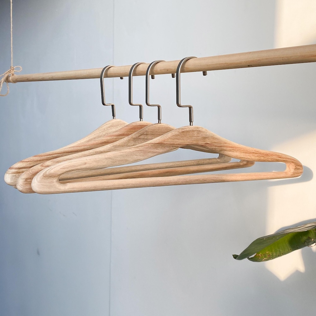 Solid Wood Clothes Hangers: Rustic Shirt Hanger - Etsy