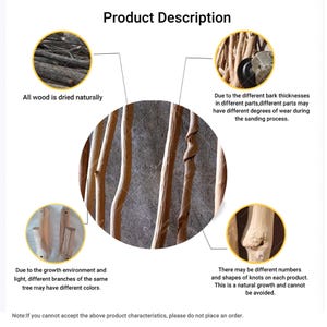 Natural Wood Tree Branch Wall Hook | Original Ecological Solid Wood ...