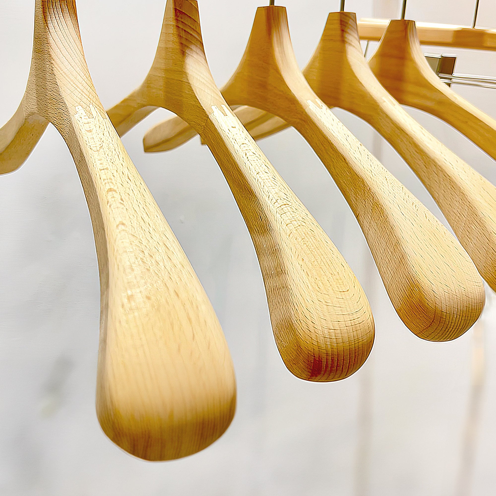 Beech Wood Coat Hangers, Handcrafted Non-slip Wooden Hangers for Closet ...