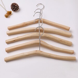 Wood Clothes Hangers, Minimalist Wooden Hangers, Rustic Coat Hanger ...