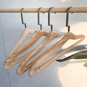 Solid Wood Clothes Hangers: Rustic Shirt Hanger - Etsy