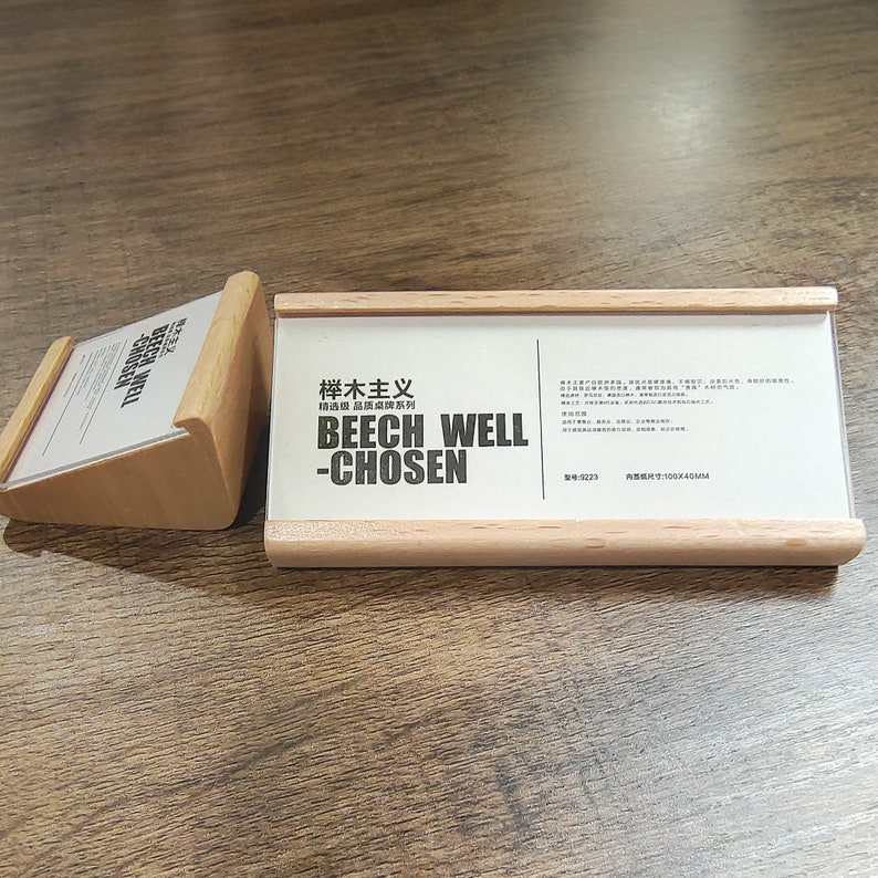 Beech Wood Price Tag Holder: Adjustable Acrylic Display Stand - Etsy