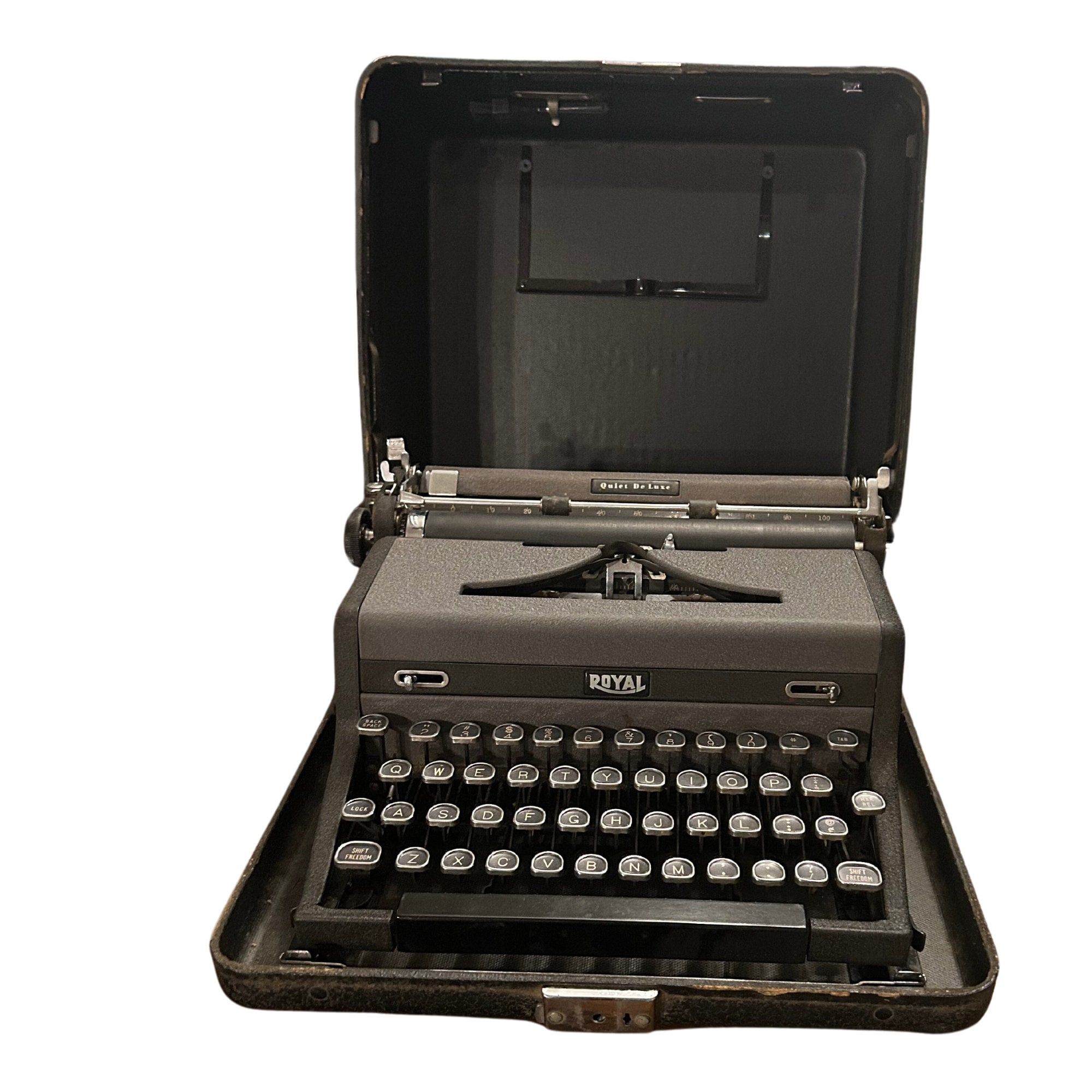 Vintage 1939 Royal Quiet De Luxe Portable Typewriter With Original Case ...