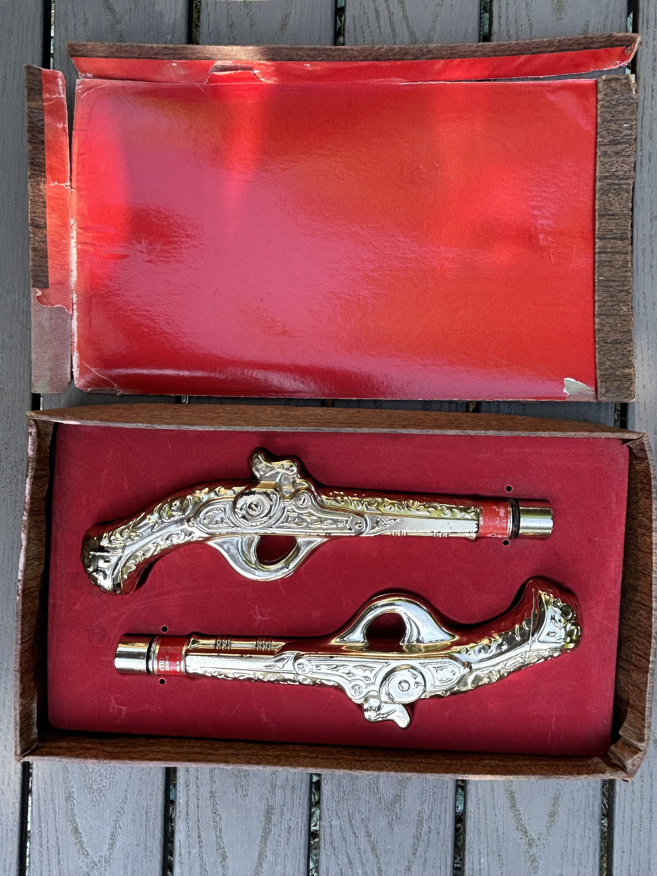Vintage Dueling Pistols Gold Glass Avon Collectible Perfume Bottles - Etsy