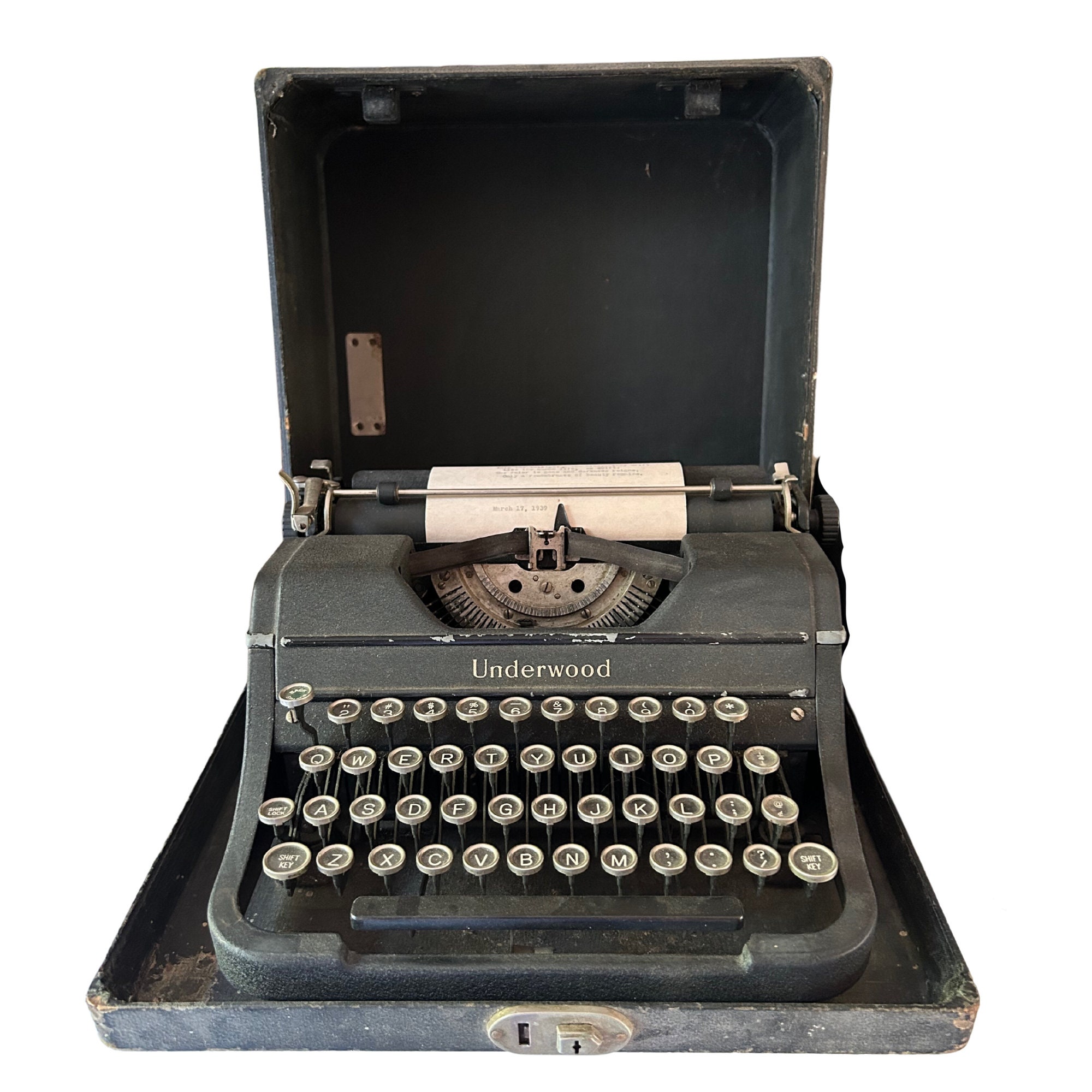 Vintage Underwood 30s/40s Elliott Fisher Co Typewriter &case as Is - Etsy