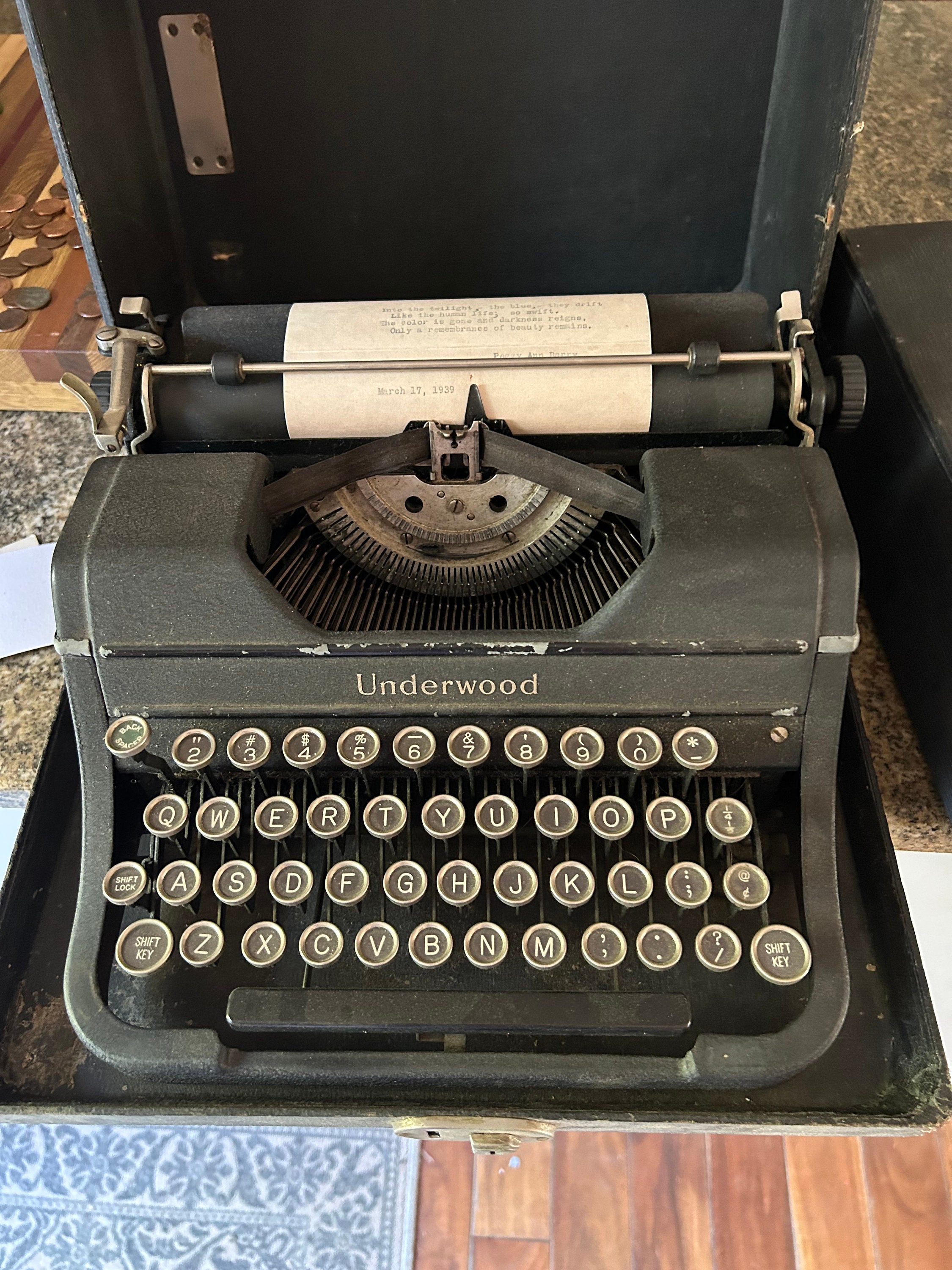 Vintage Underwood 30s/40s Elliott Fisher Co Typewriter &case as Is - Etsy