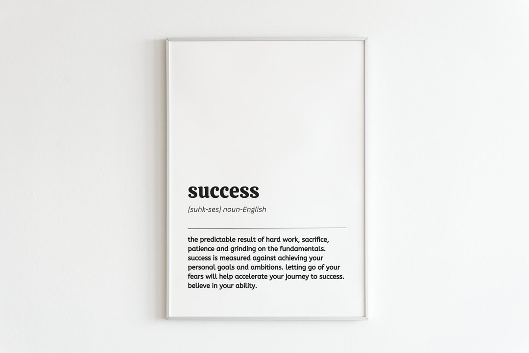 Success Wall Art / Motivational Posters / Success Quotes / - Etsy