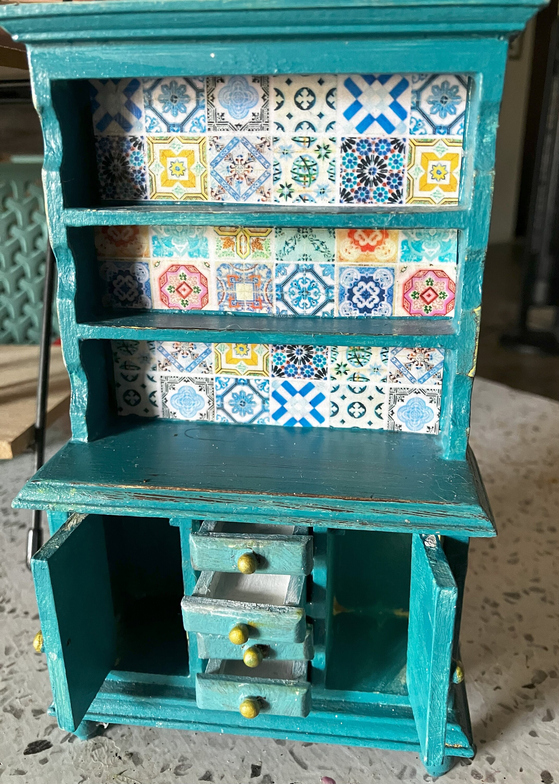 Miniature Wood Cabinet Spanish Style - Etsy