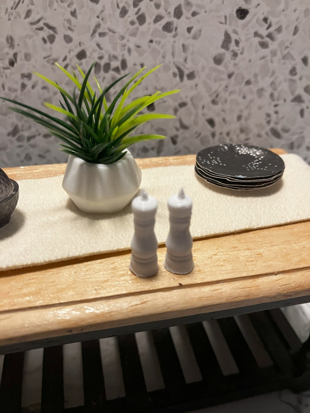 Miniature Salt and Pepper Shakers 1/12 Scale - Etsy