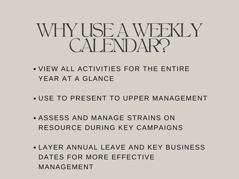 2023 Marketing Calendar, Campaign Planning Tool, Weekly Multi Channel ...