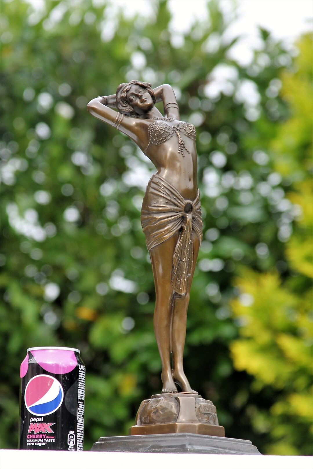 Art Deco Bronze Lady Name, Scarab Lady, 42 X 14 X 14 Cm - Etsy