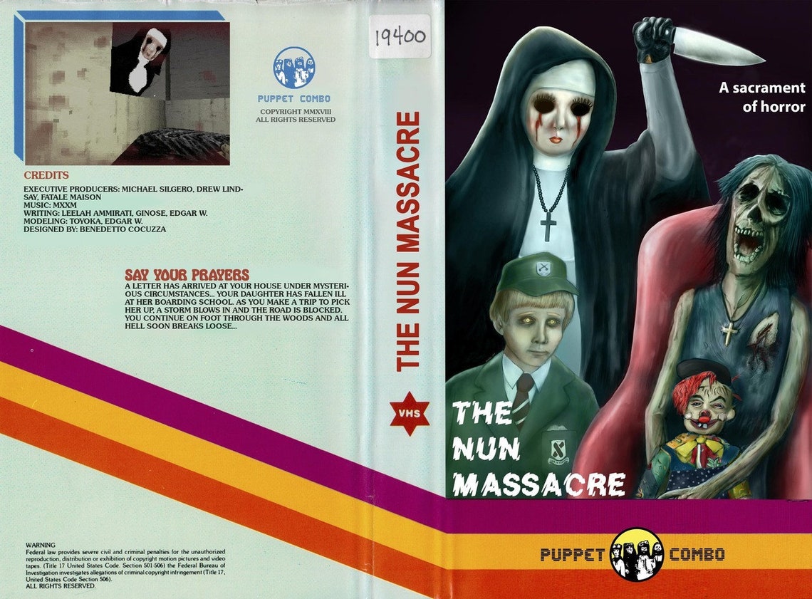 Hand Made Evil Dolls Nun Clown Bongo Puppet Combo Nun Massacre - Etsy