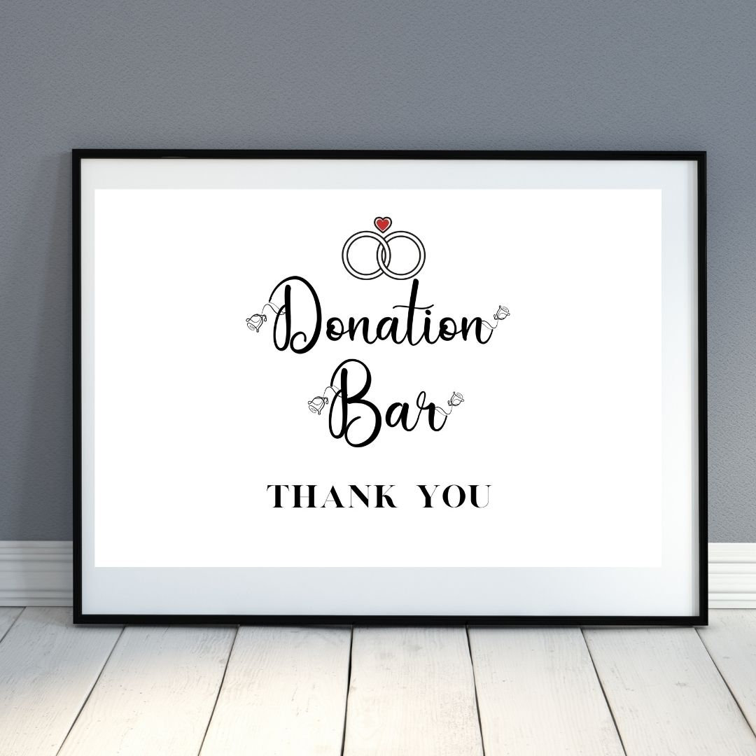 Lanscape Donation Bar Printable Sign 5 Designs to Suit Your Needs ...