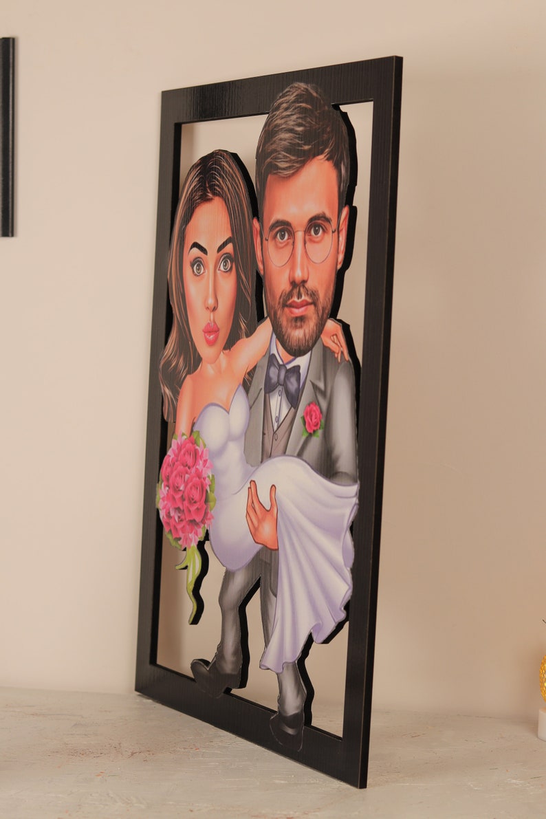 Custom BBQ Chef Caricature, Personalized Grill Cartoon Portrait on ...