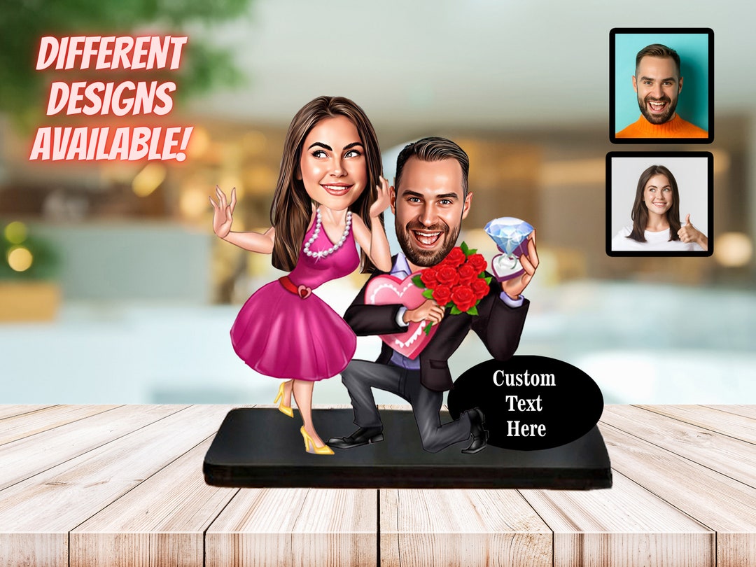 Custom Marriage Proposal Cartoon Gift From Face Photo Best Friend Gift ...