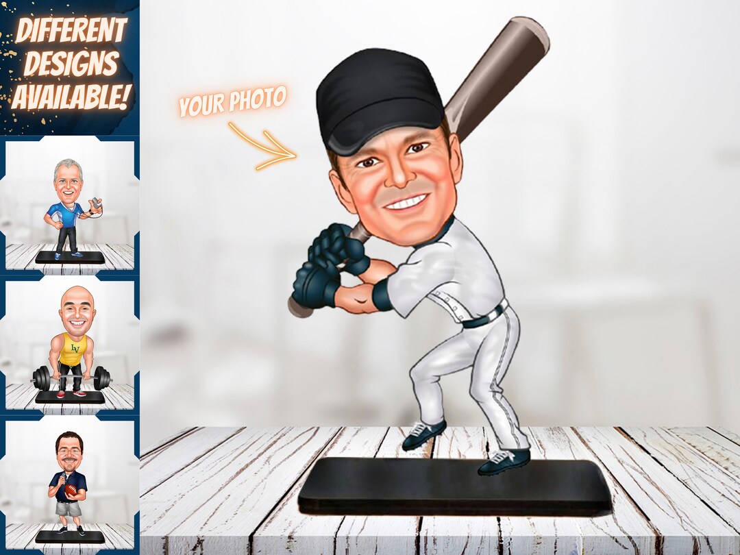 Personalized Custom Baseball Caricature: Unique Sports Gift for ...