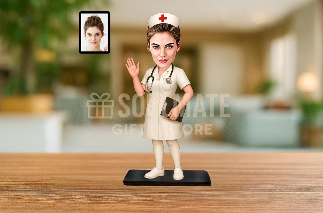 Classic Nurse Caricature Gift – Personalized Medical Figurine From ...