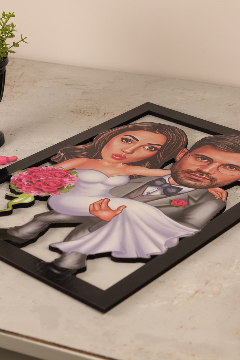 Custom BBQ Chef Caricature, Personalized Grill Cartoon Portrait on ...