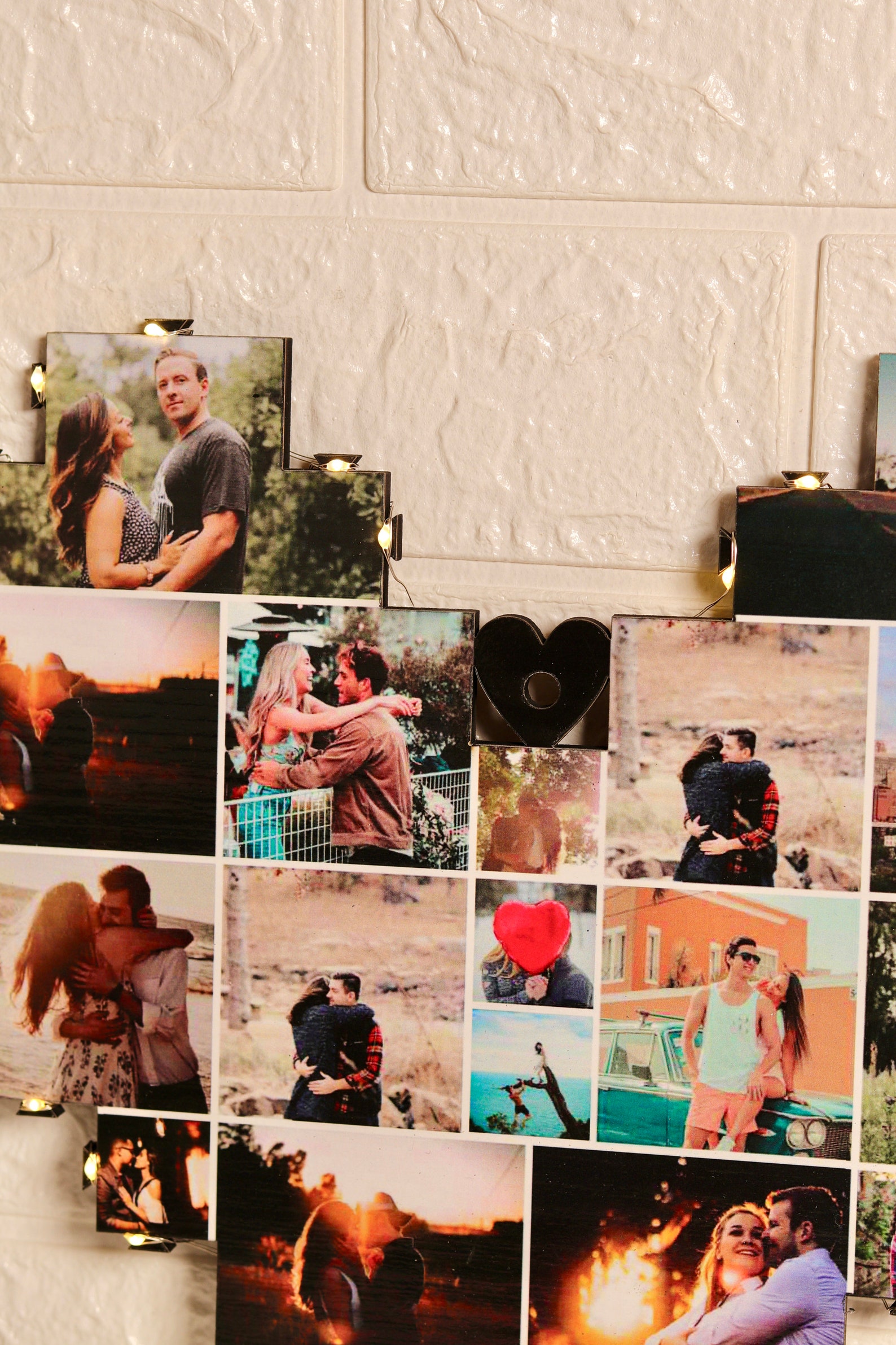 Custom Photo Collage Frame, Heart Shaped Frame, Photo Wall Hanging ...