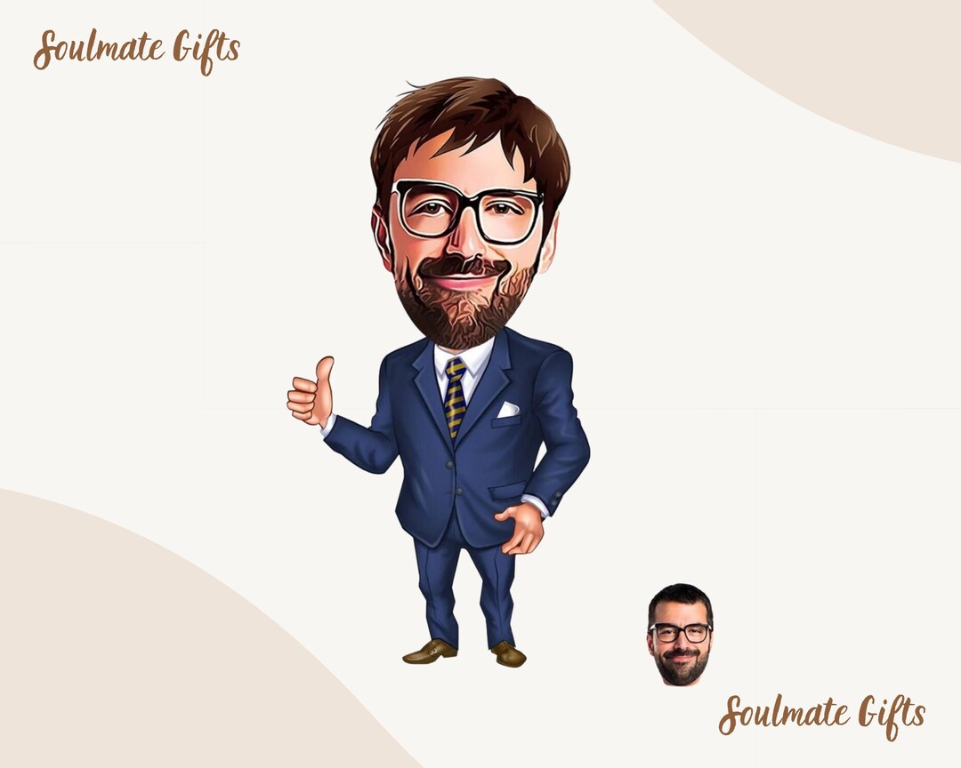 CEO Boss Caricature Digital File Art Businessman Suit Dress - Etsy