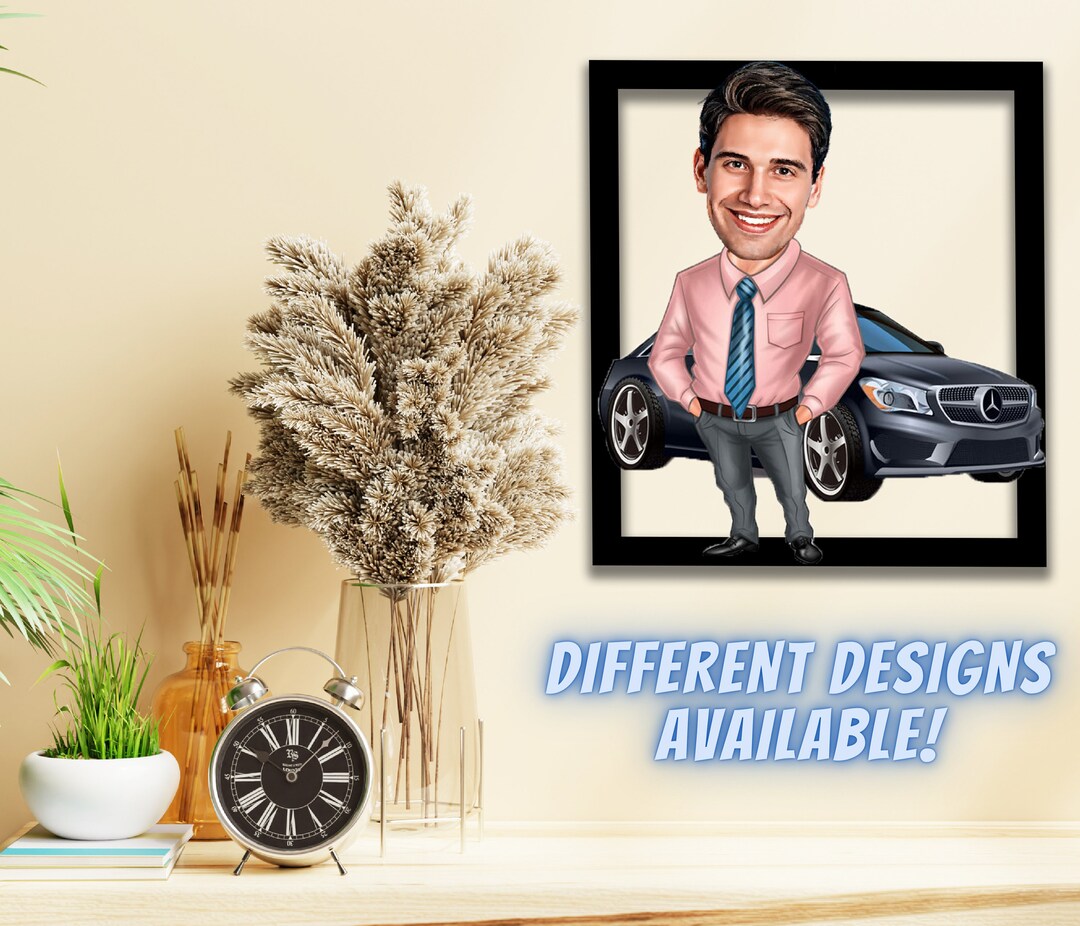 Custom Cartoon Portrait From Photo, Photo Gifts, Photo Frame ...