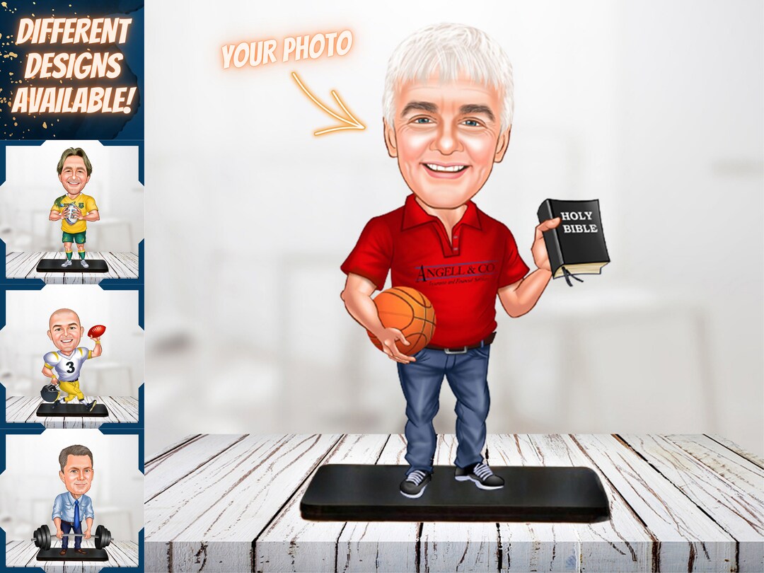 Basketball Coach Caricature Photo Gift, Custom Basketball Team Coach ...