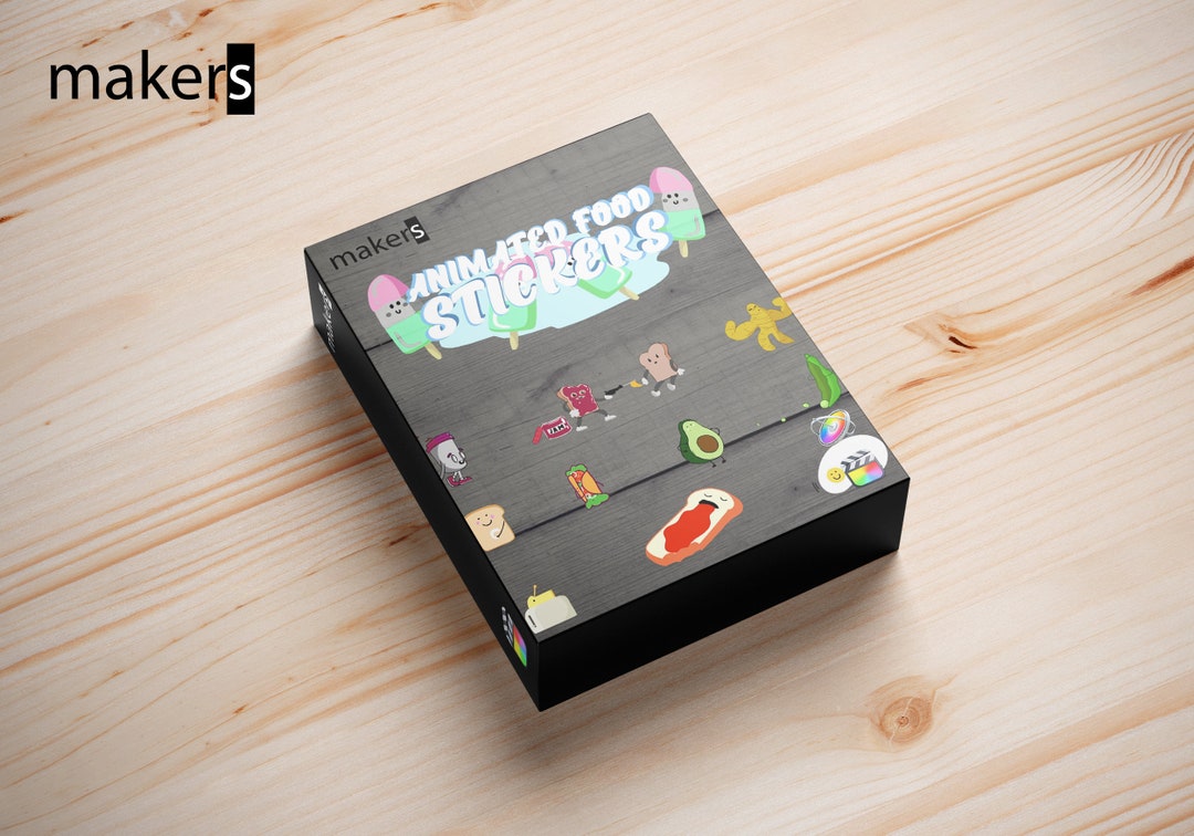 Animated Food Stickers for FCPX, Dynamic Abstract Elements 20 Animated ...