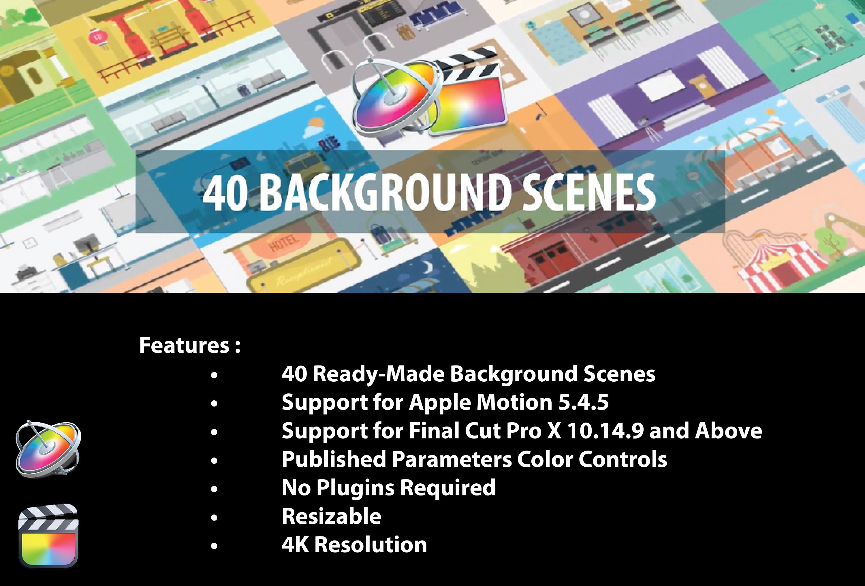 Animation Template, 40 Mix Background Scenes, 17 Banking and Finance ...
